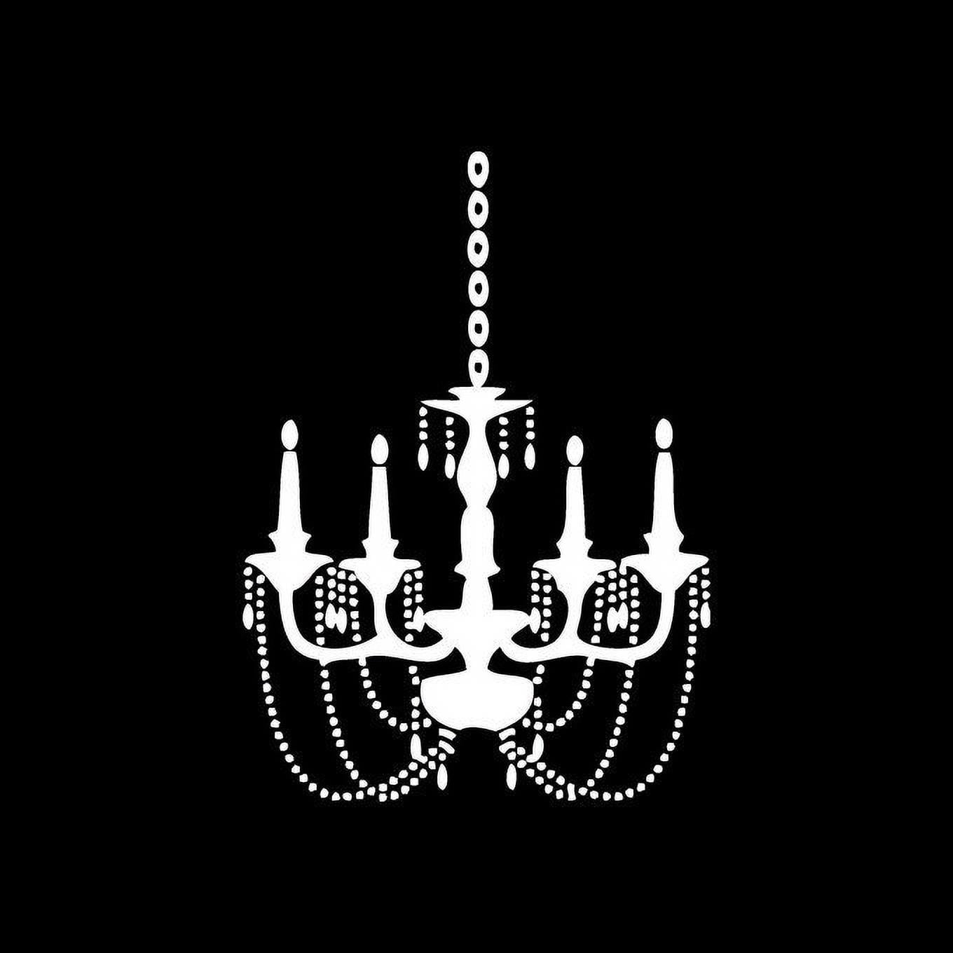 Chandelier #3 Vinyl Decal - Small - White - Walmart.com