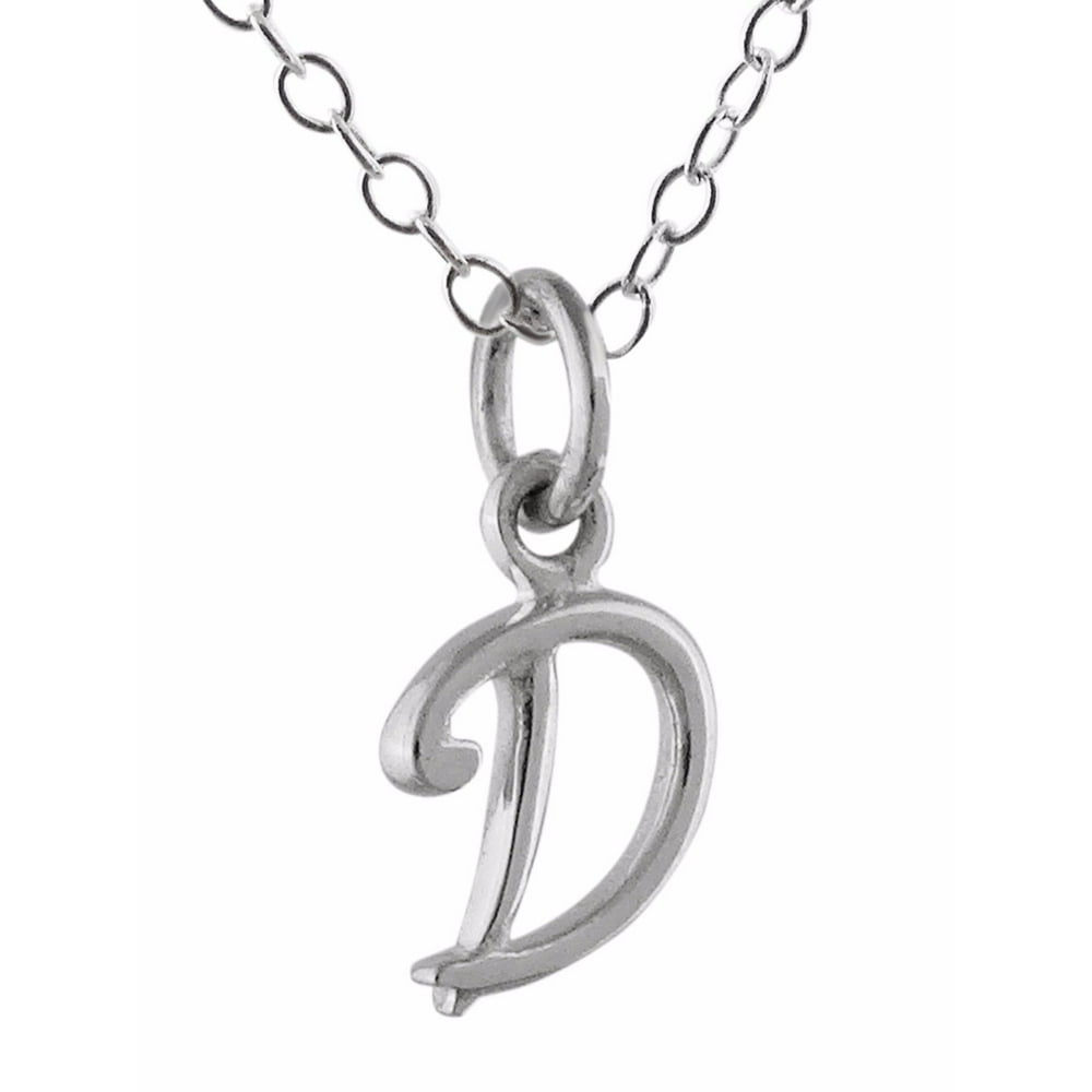 Fashionjunkie4Life - Sterling Silver Tiny Initial Letter D Charm ...