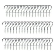 50pcs Cup Hooks Screw-in Wall 1/2 Inch Metal Thread Square Hooks Great ...