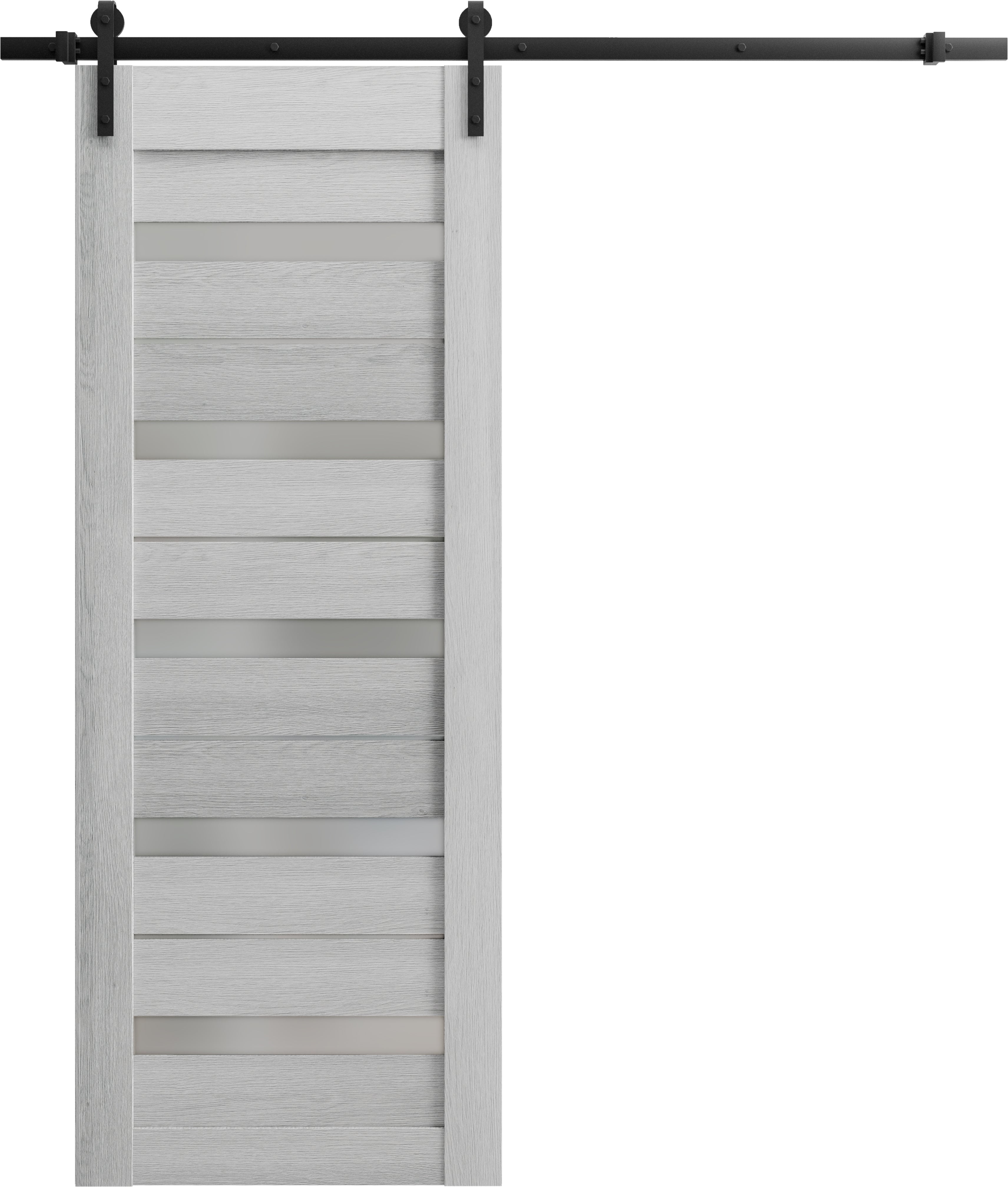 Sliding French Pocket Door 36 x 96 inches | Quadro 4113 Matte Black ...