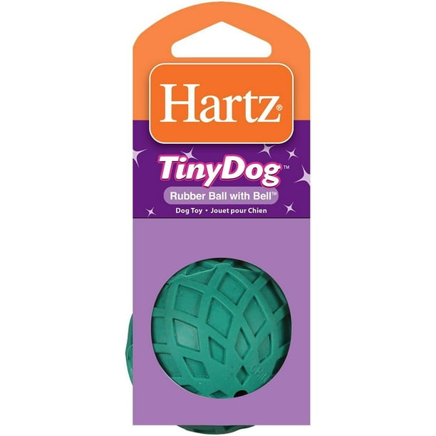 Hartz Dog Toy Rubber Ball With Bell Tiny Dog Durable Multi-material Toy ...