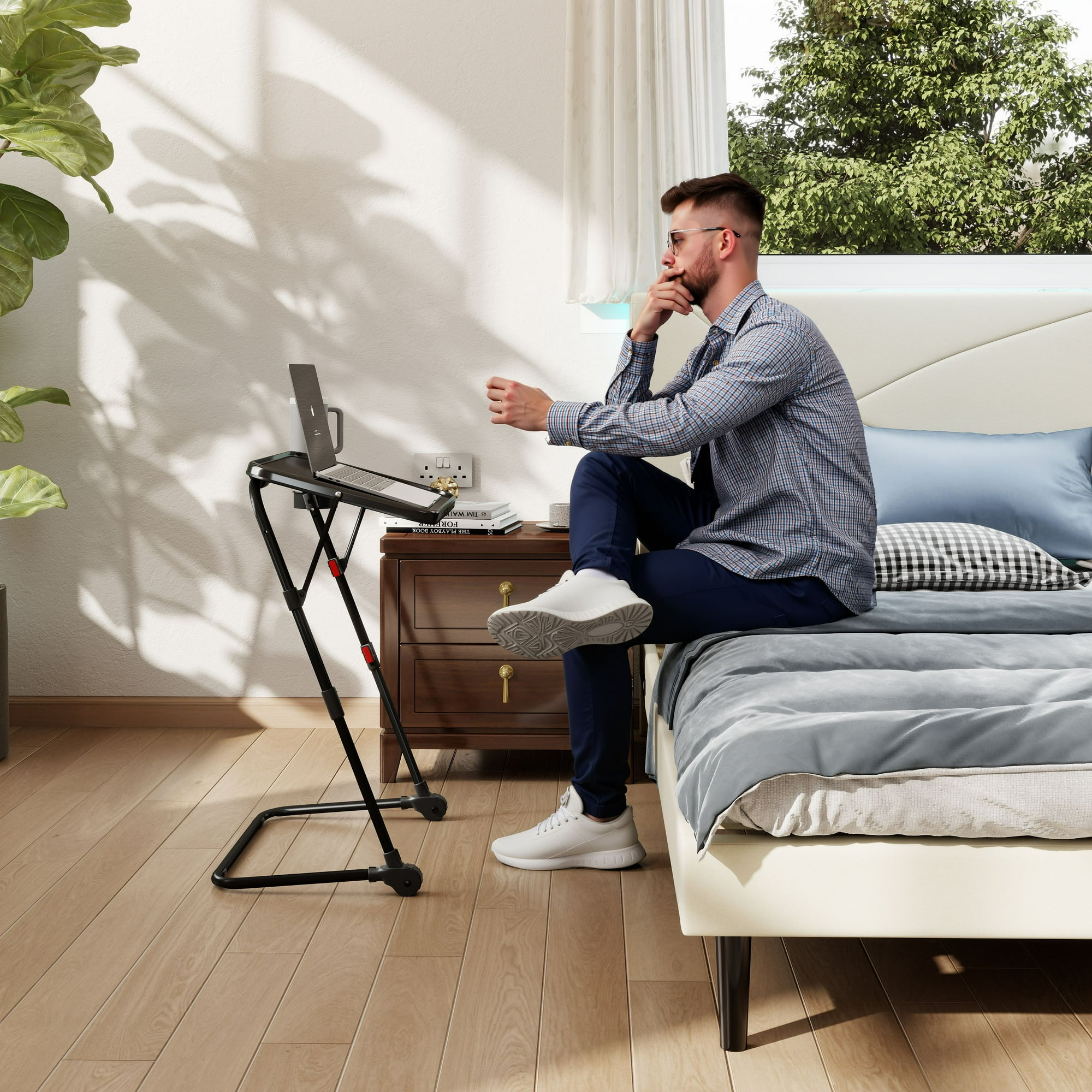 Click here for Homy Casa Queen Size Bed Frame With Portable Foldi... prices