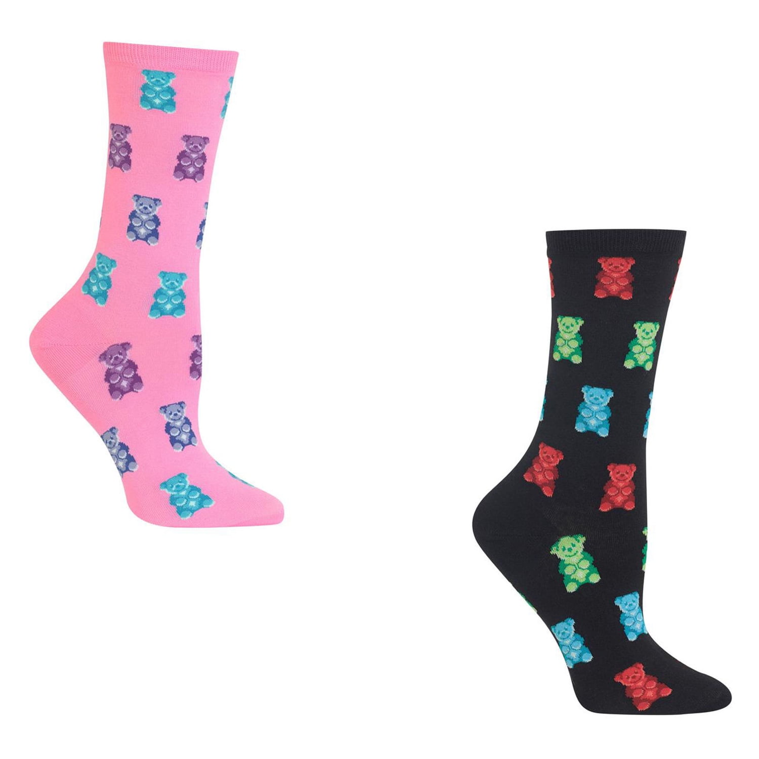 Bundle 2 Items: Gummy Bears Black and Pink One Size Fits Most Womens ...