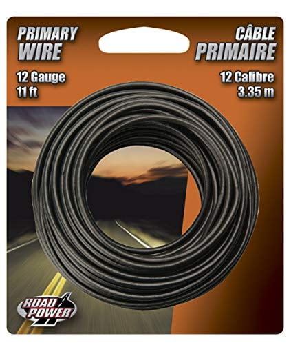 Coleman Cable 55671333 12-Gauge 11-Foot Automotive Copper Wire, Black ...