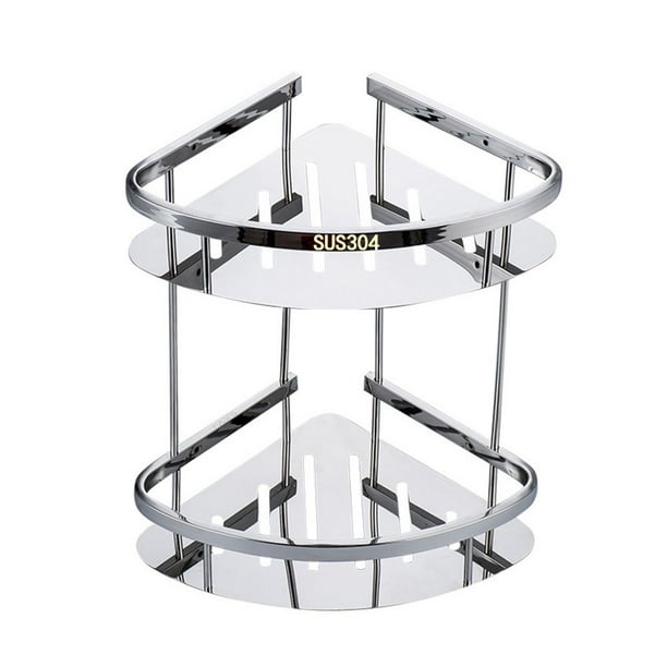 POINTERTECK Double Layer Bathroom Shelf Stainless Steel Corner Shelf ...