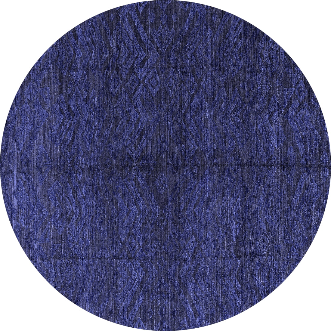 Ahgly Company Indoor Round Abstract Blue Modern Area Rugs, 8' Round ...