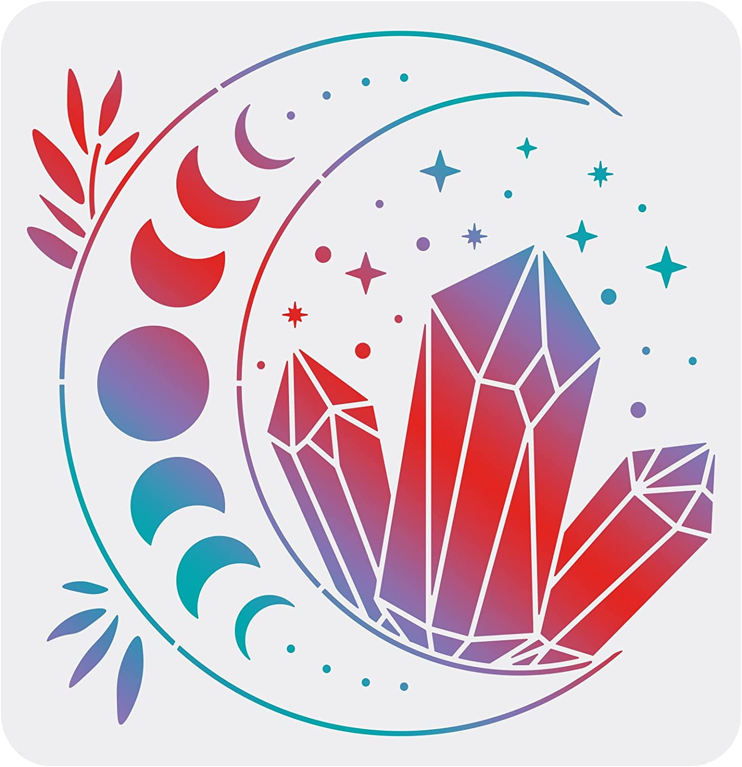 Moon Stencils Template Plastic Crystal Drawing Painting Stencils Gem ...