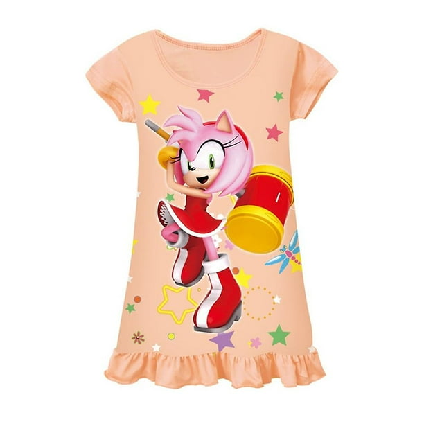 Kids Girls Sonic The Hedgehog Nightdress Summer T-shirt Dress Pyjamas ...