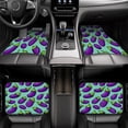 4-Piece Car Floor Mats Set, Eggplant Crystal Velvet Automotive Front ...