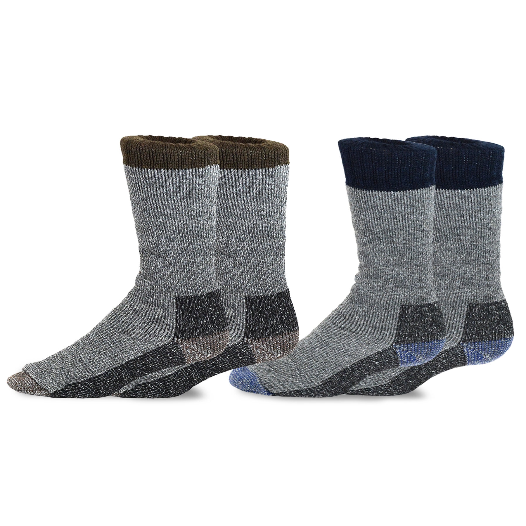 TeeHee Heavyweight Outdoor Wool Thermal Boot Socks for Men 2-Pack ...
