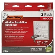 Frost King Indoor Insulating Plastic Window Kit, 42 x 62 in, Winter ...