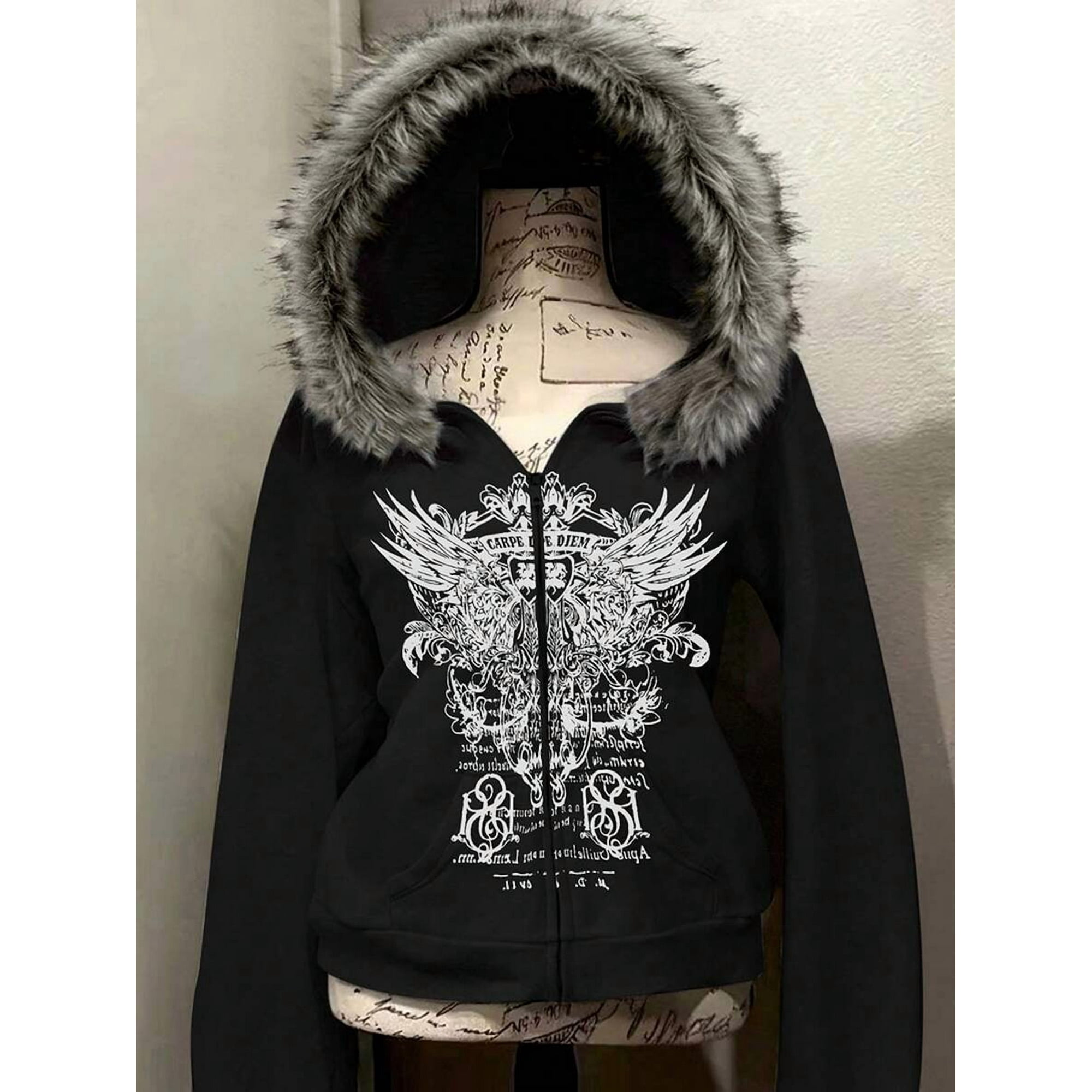 Click here for Nobrand Rose With A Fluffy Zipper Sweatshirt  Grey... prices