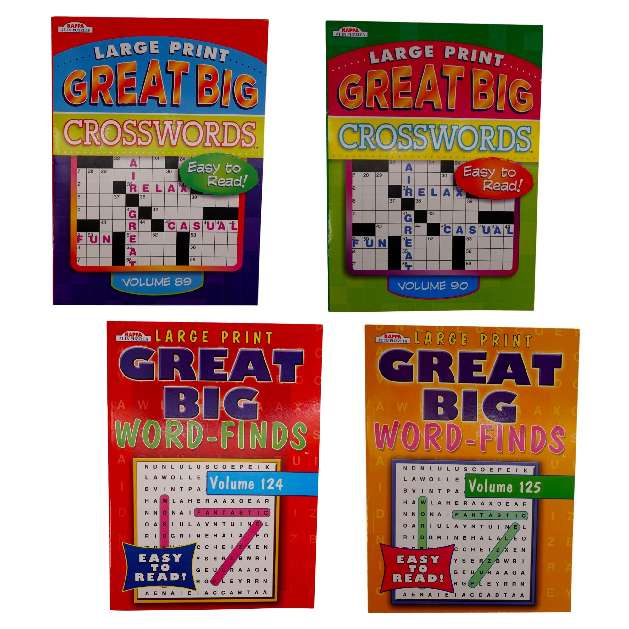 Large Print Puzzle Books 4 Pack Crossword Vol 89 And 90 Word Finds Large Print Puzzle Books 4 Pack Crossword Vol 89 And 90 Word Finds