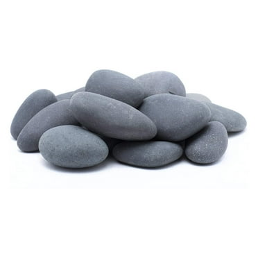 50 Lb. Premium Black Grey Mexican Beach Pebbles 3-5 inches, Decor ...