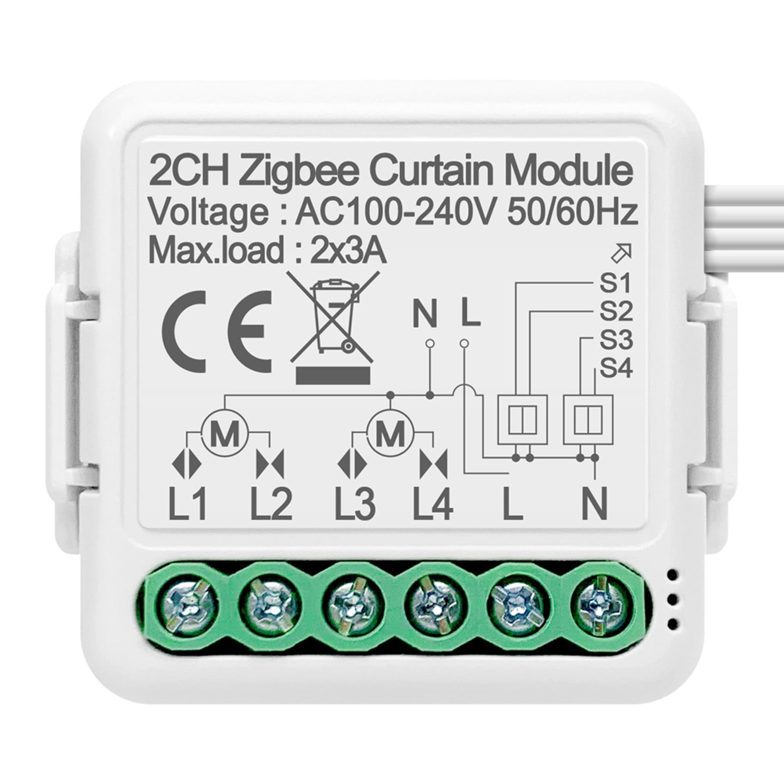 Manunclaims 1 Set Curtain Switch Timer Schedule Voice Remote Control ...