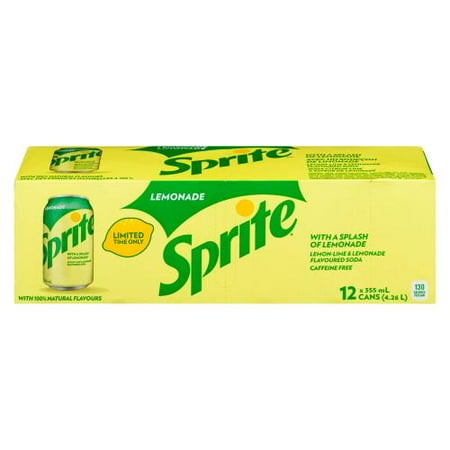 Sprite Lemonade Fridge Pack Cans, 355 mL, 12 Pack | Walmart Canada