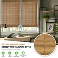 LazBlinds No Tools No Drill Cordless Bamboo Roman Shades, Light ...