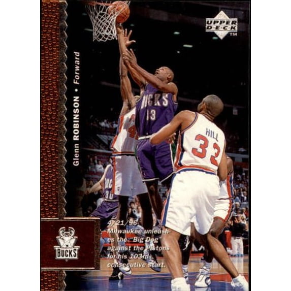 1996-97 Upper Deck #72 Glenn Robinson NBA Basketball Trading Card ...