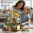 Insoon City Coffee House Building Set with Light, 1173 PCS Cafe Shop ...