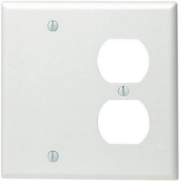Leviton 88006 2-Gang 1-Toggle 1-Blank Device Combination Wallplate ...