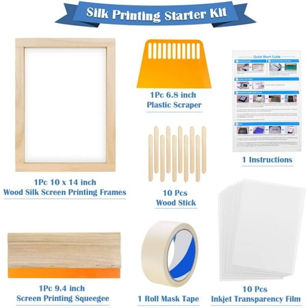 Silk Screen Printing Starter Kit, Screen Print Kit with Screen Printing ...