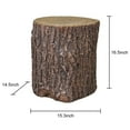Willwolf 16.5"H Outdoor Faux Oak Stump Cover Cement Simulation Tree ...