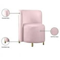 Meridian Furniture Rotunda Pink Velvet Rounded Back Accent Chair in ...