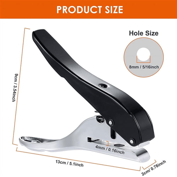 Hole Punch 5/16 Inch-8mm Single Hole Hole Punch, Heavy Duty Hole Punch ...