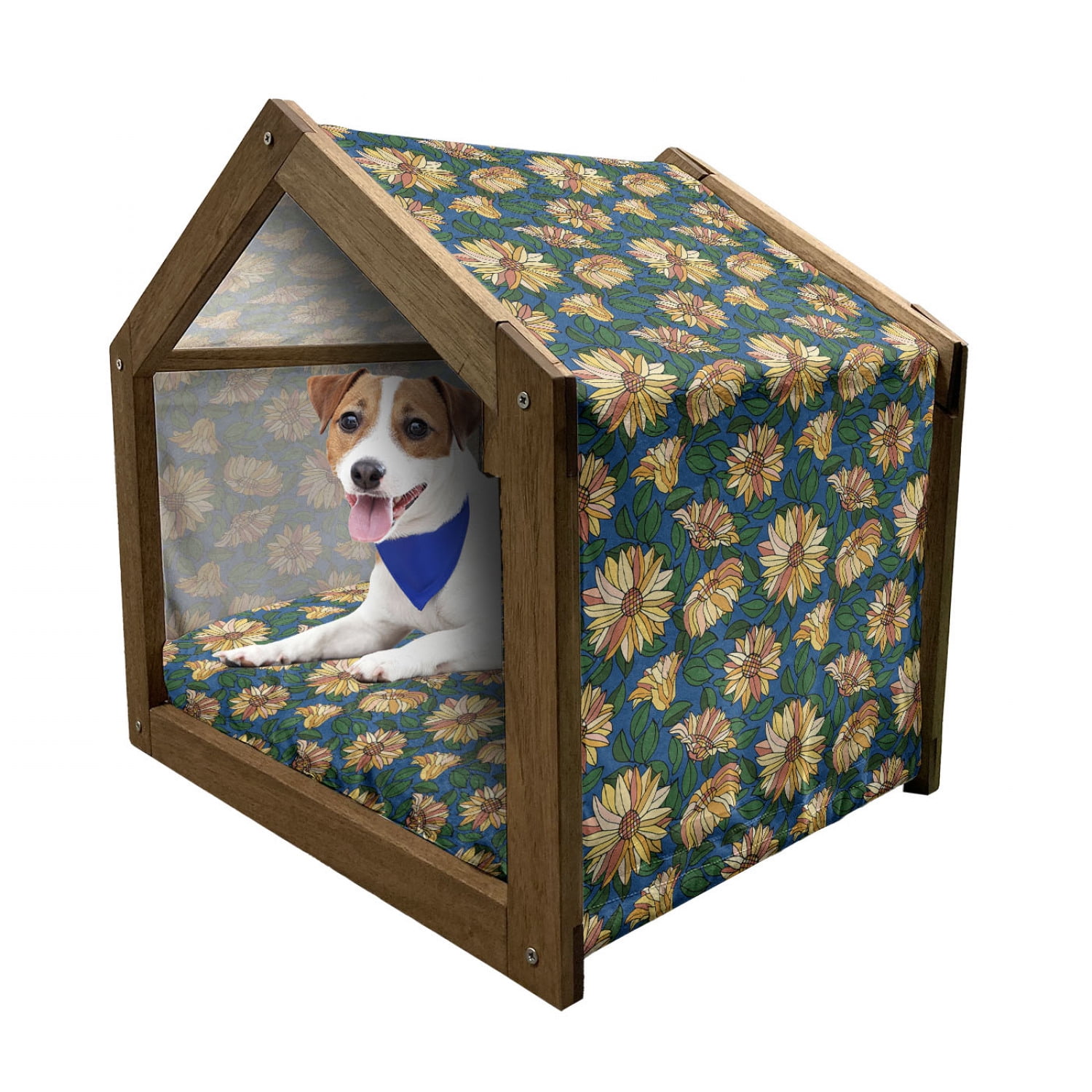 Gerber Daisy Pet House, Fresh Spring Garden Pattern with Yellow Flower ...