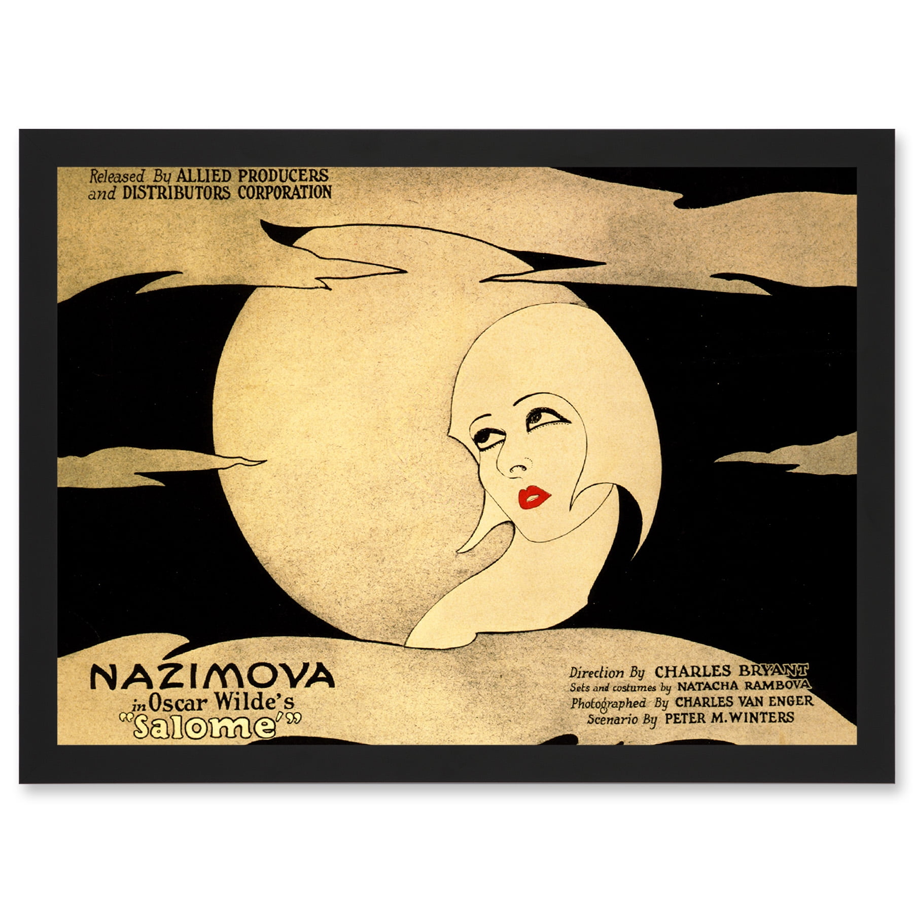 Advert Theatre Play Stage Salome Oscar Wilde Nazimova Artwork Framed ...