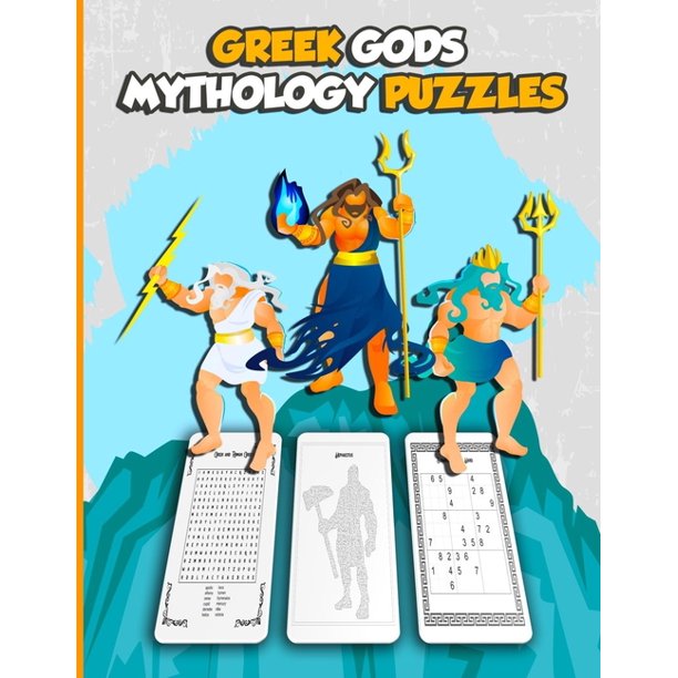 Greek Gods MythologY Puzzles : Large Print Word Search and Intricate ...