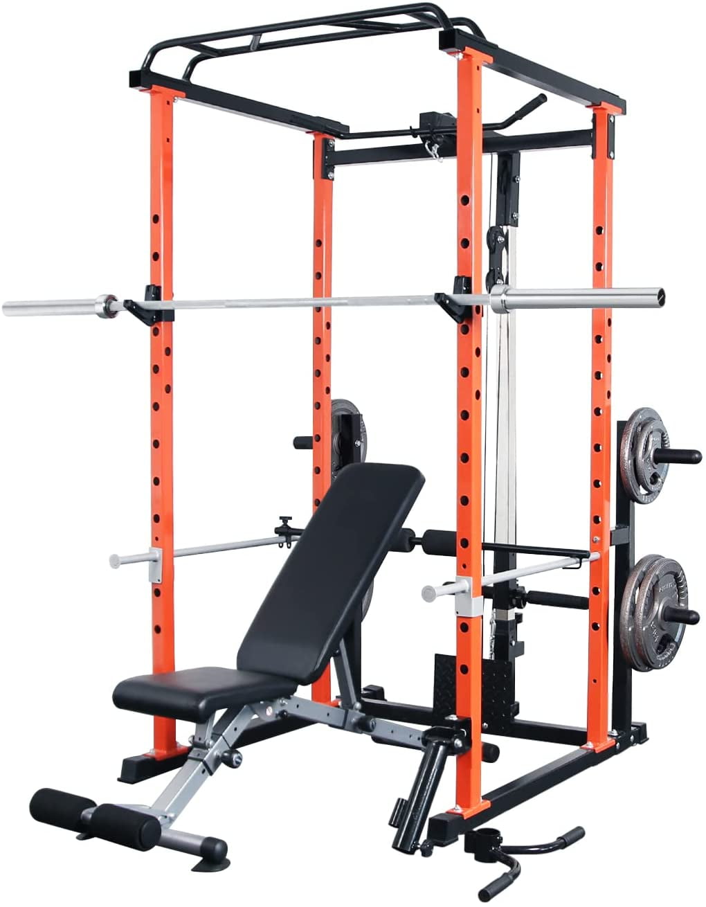 Buy RitFit 1000LB Capacity Power Cage Rack with Lat pull down ...
