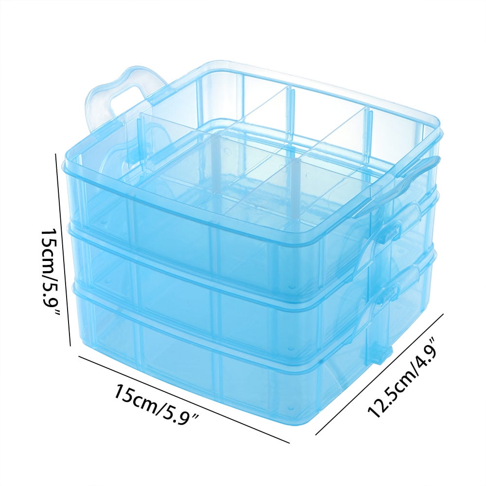 Buy Dido Plastic Clear Jewelry Bead Organizer Box Storage Container ...