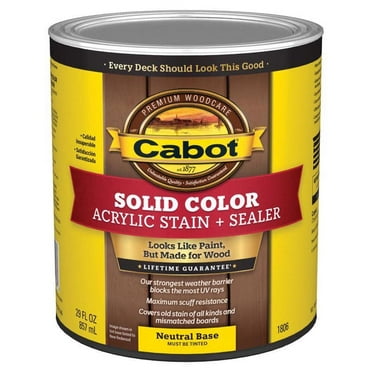 1 gal Cabot 7601 White Base Solid Color Deck Oil-Based Deck & Siding ...
