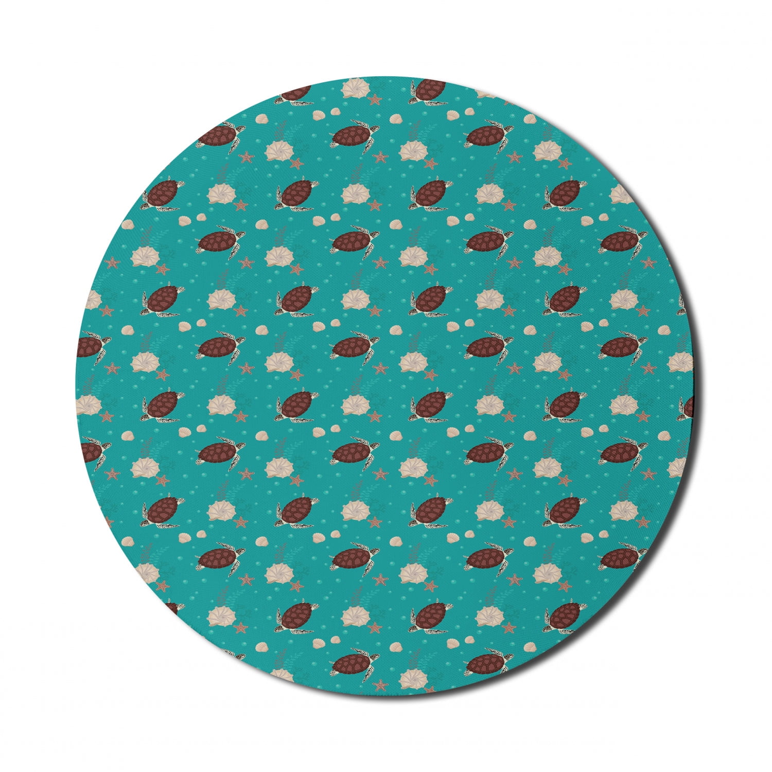 Marine Mouse Pad for Computers, Continuous Bubbles Turtles Starfish and ...