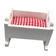 1 Pc Mini House Cradle Model Mini Wooden Cradle Furniture Miniature ...