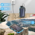 Solar Charger, 20000mAh Portable Type-C Solar Power Bank with 4 Cables ...