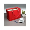 Lakeside Red Faux Leather Tote with Chic Document Folder - Walmart.com