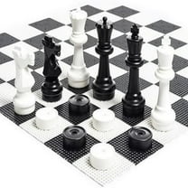 MegaChess Jumbo Chess Set & Mat for Kids and Adults, 16-Inch King with ...