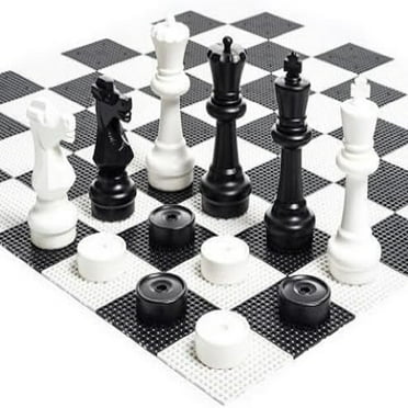 MegaChess Jumbo Chess Set & Mat for Kids and Adults, 16-Inch King with ...