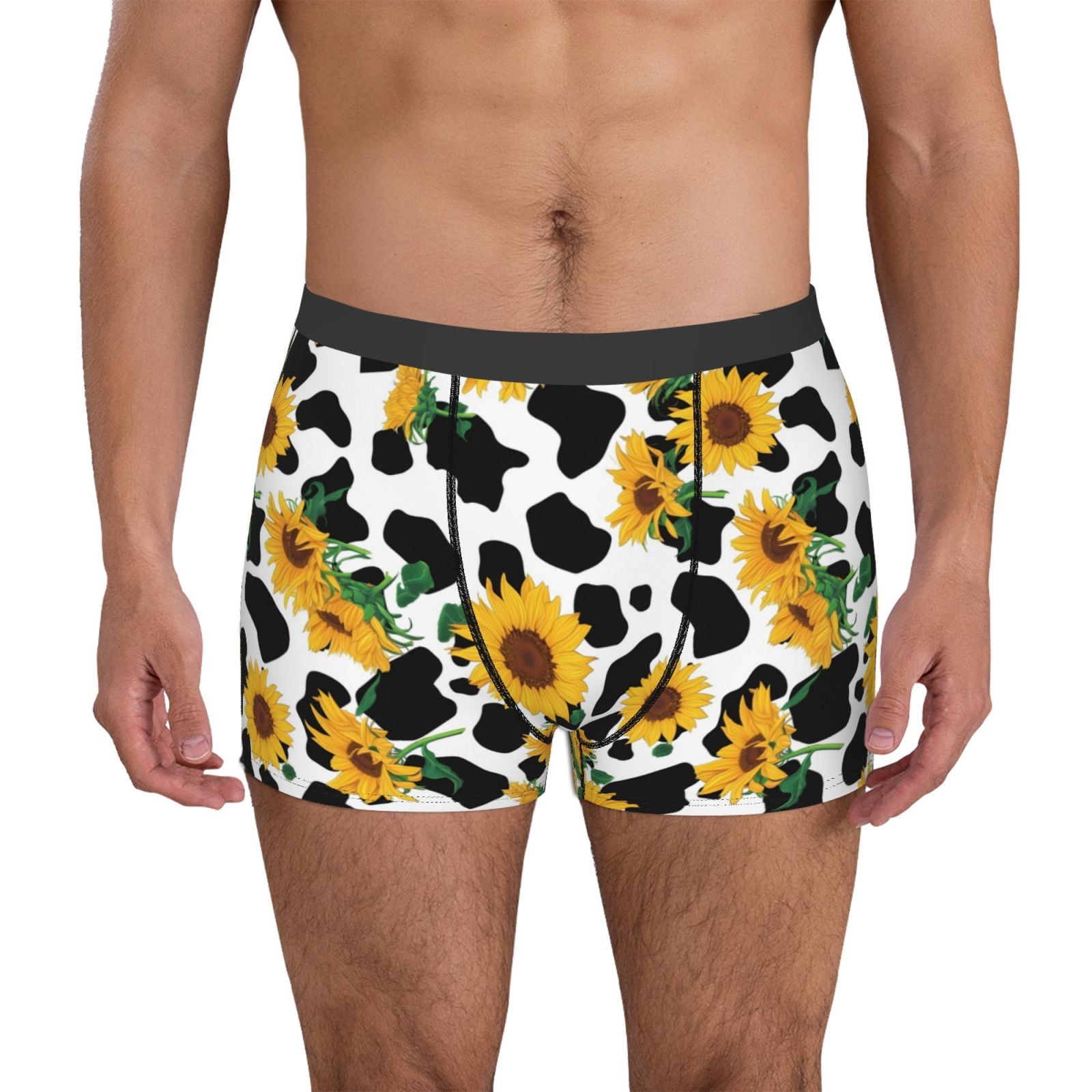 Fotbe Cute Cow Print Sunflower A Calzoncillos Tipo Boxer con Bolsa de ...