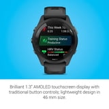 GARMIN, Running Smartwatch, Forerunner 265, Color AMOLED Display ...