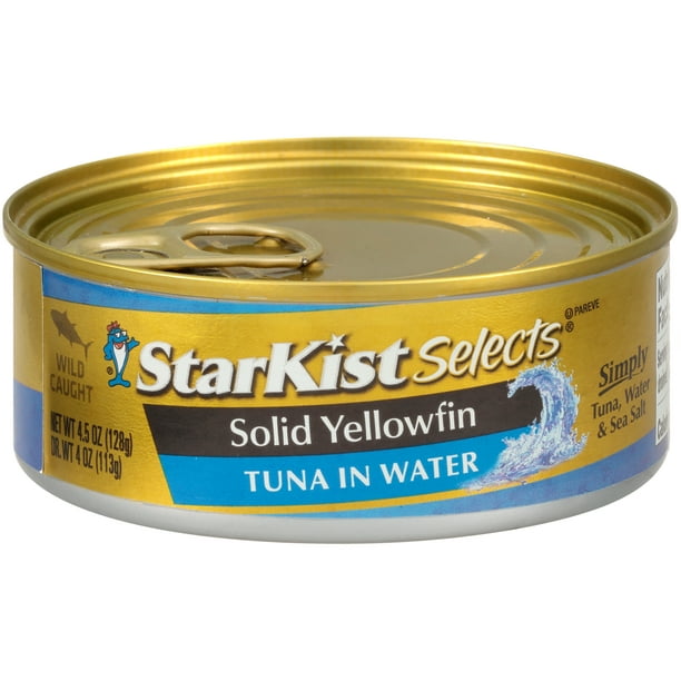 StarKist Selects Solid Light Yellowfin Tuna in Water, 4.5 Ounce Can ...