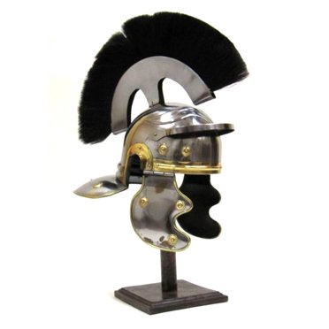 Achilles Trojan Helmet Replica Myrmidon Carbon Steel w Black Crest ...