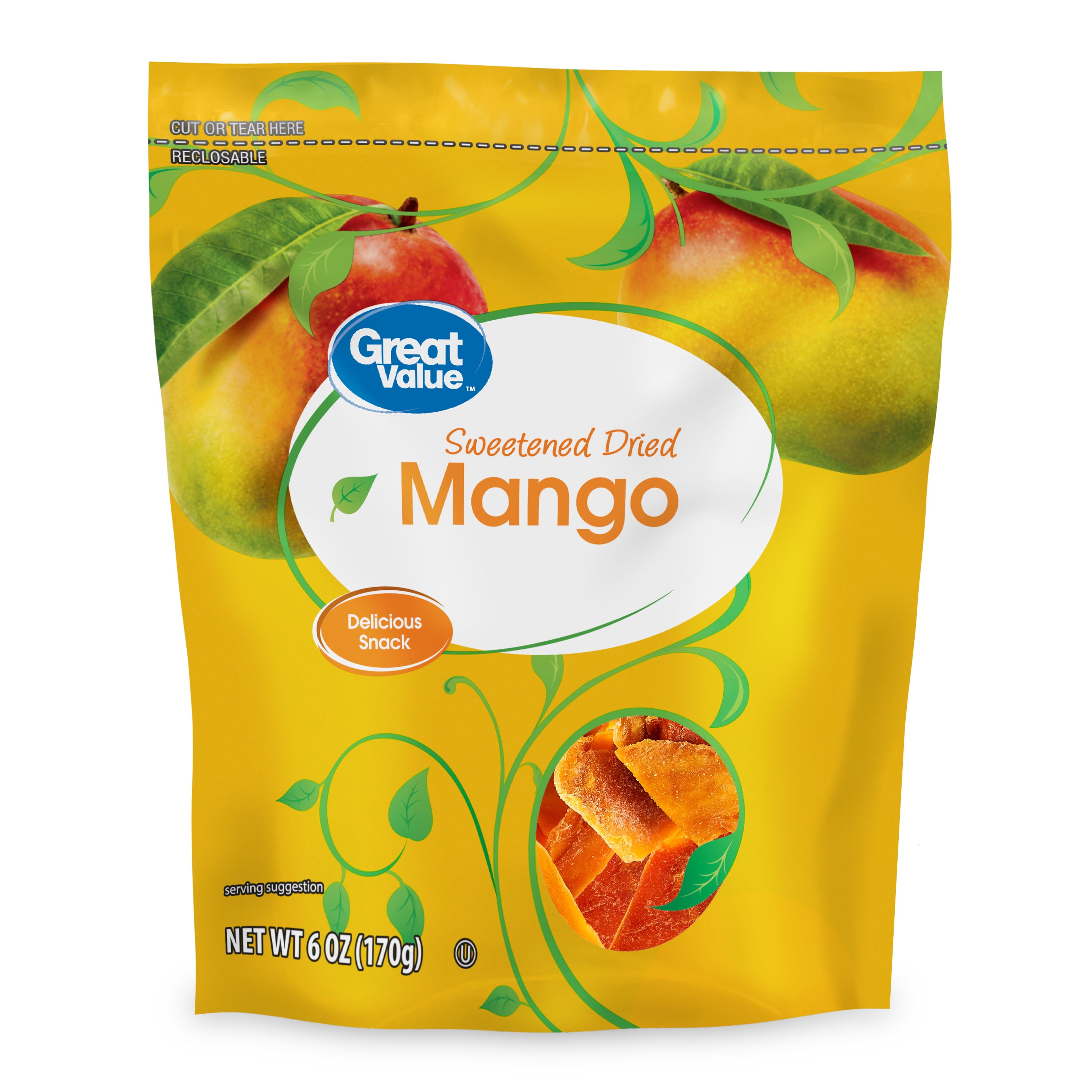 Great Value Sweetened Dried Mango, 6 oz - Walmart.com