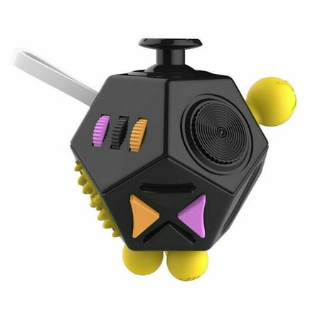 Qucyy 12-Sided Anti Stress Fidget Cube Decompression Relieve Dice Anti ...