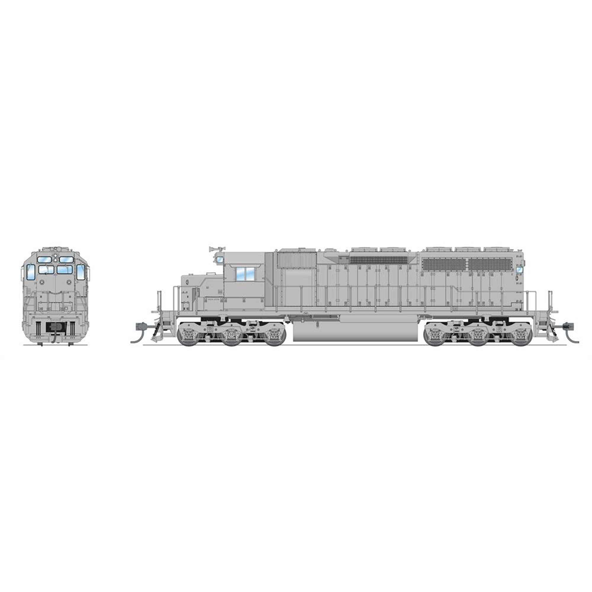 Broadway Limited Imports HO EMD SD40 Unpainted C&O Details No-Sound DCC ...