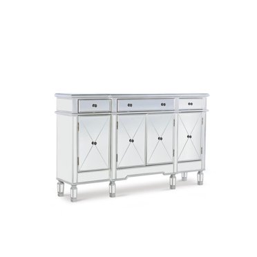Pemberly Row Modern Crossings 72" Wood Console in Off White Finish ...