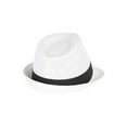 The Hatter Co. Tweed Classic Cuban Style Fedora Fashion Cap Hat, White ...