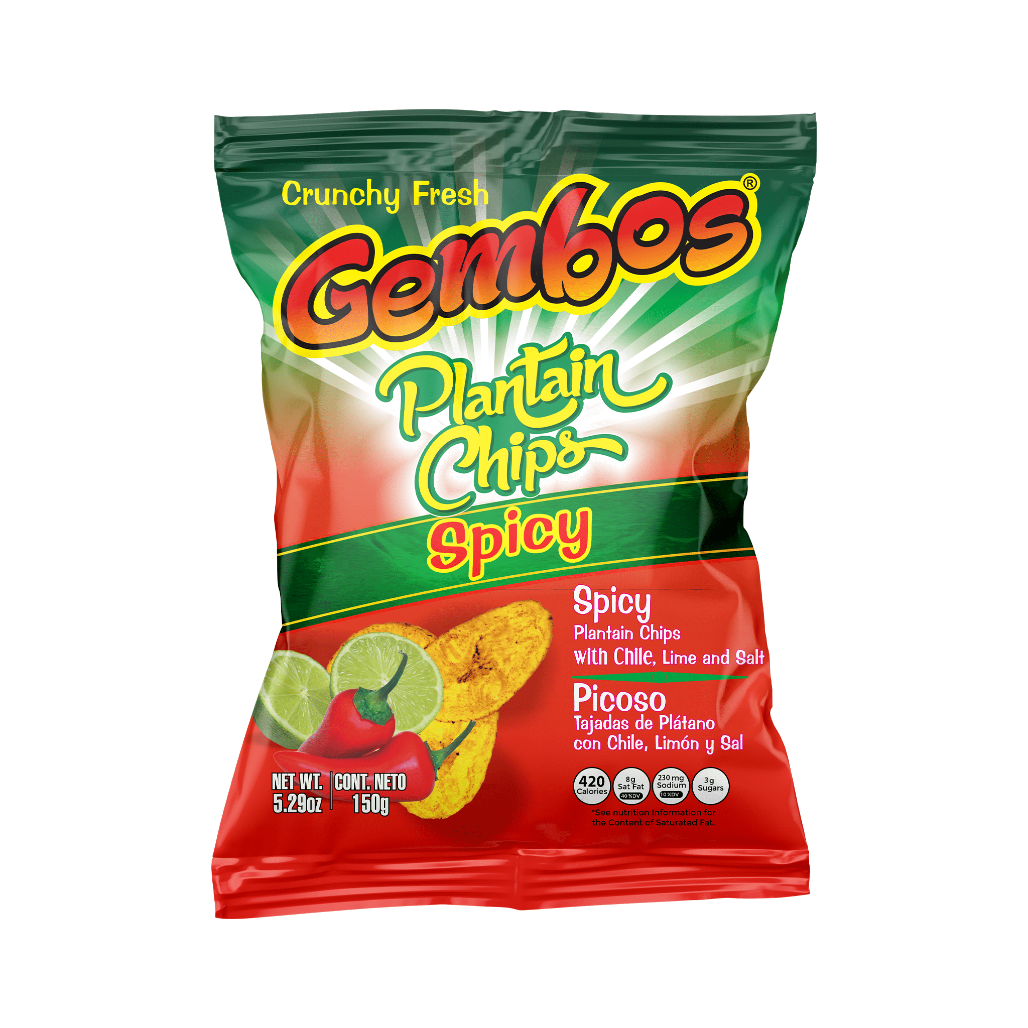Gembos Plantain Chips Spicy / Picoso 12-Pack - Walmart.com